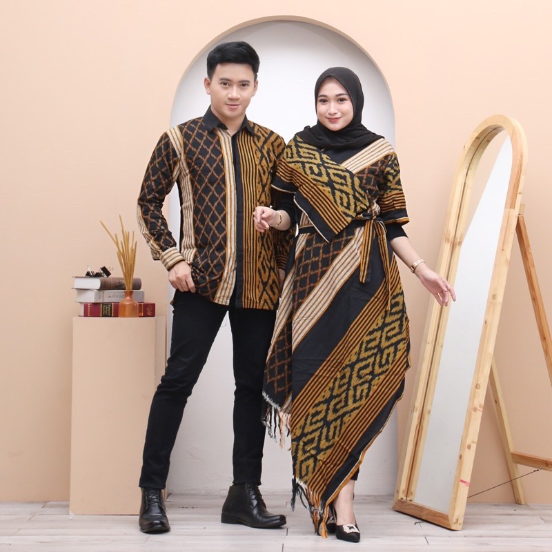 Jual COUPLE TENUN BLANKET, BAJU COUPLE TENUN ETNIK, KEMEJA TENUN, DRESS TENUN | Shopee Indonesia