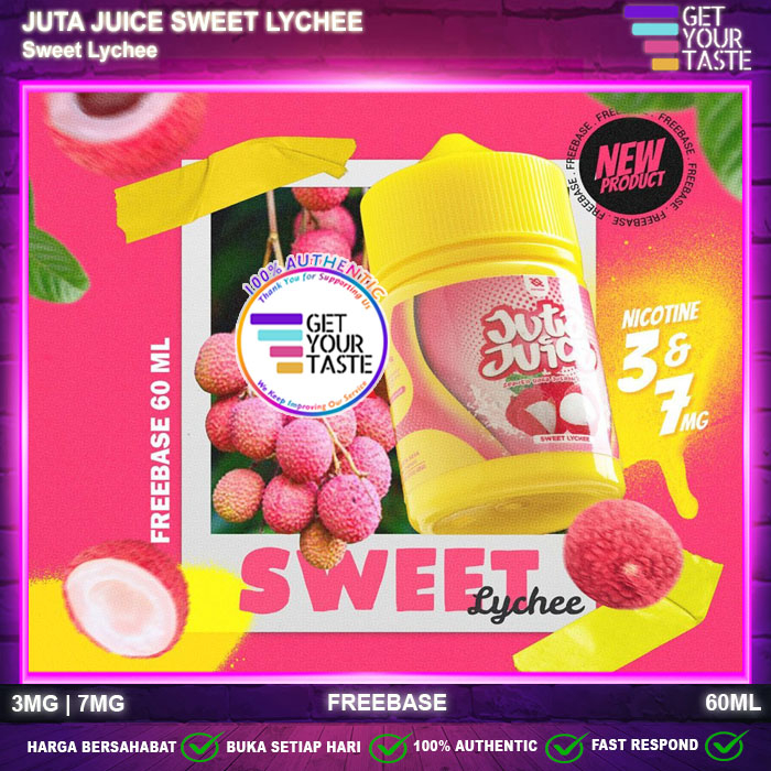 Jual Liquid Juta Juice Sweet Lychee 60ML by RSR Brew x Vape Boss | Shopee Indonesia