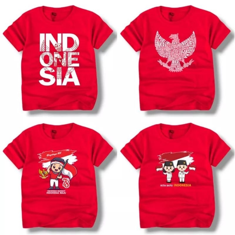 Jual BAJU KAOS ANAK TEMA KEMERDEKAAN 17 AGUSTUS HUT RI BENDERA MERAH PUTIH MERDEKA / KAOS DISTRO ...