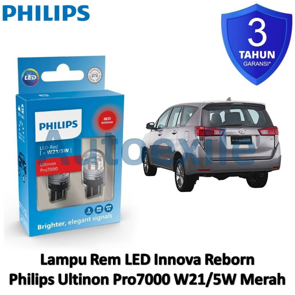 Jual Lampu Rem Innova Reborn Philips Ultinon LED W21/5W Red Merah ...