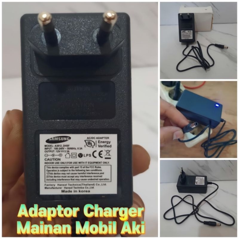 Jual Adaptor Charger Mainan Mobil Mobilan Aki 12V 3000 mAH Motor Accu ...