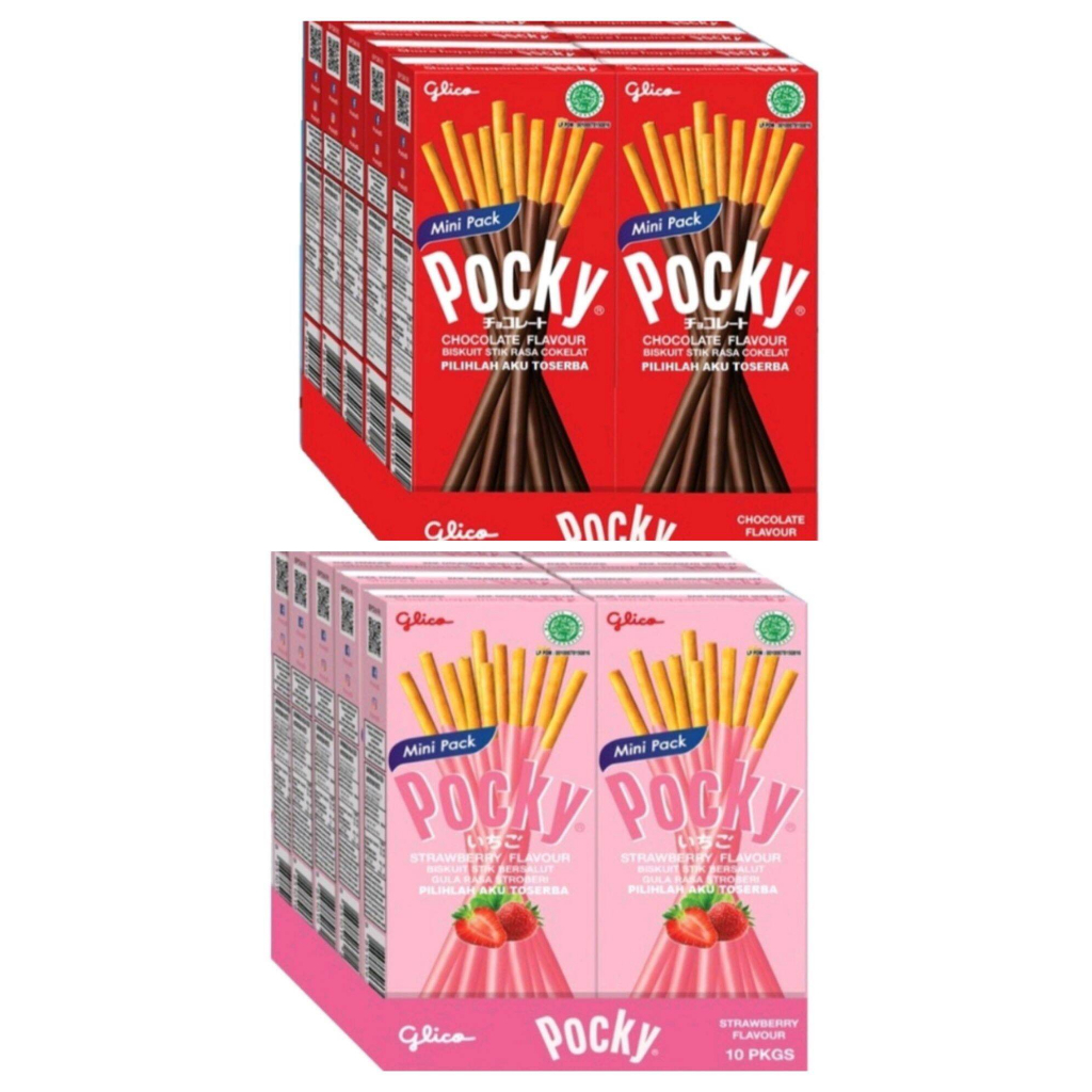 Jual 1 Pak Glico Pocky Mini Isi 10 Kotak x 22 Gr ( Varian Rasa Cookies ...