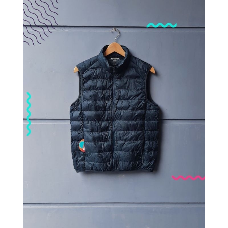Jual Rompi Bulu Angsa UNIQLO WILD size M oversize Vest Bulang UL Puffer ...