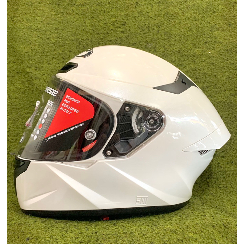 Jual Helm kyt tt course solid white full face original | Shopee Indonesia