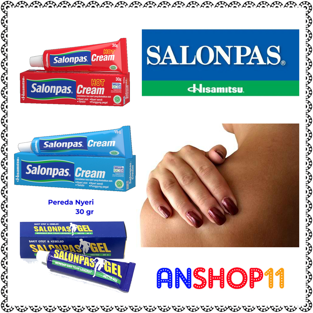 Jual Salonpas Cream 30 Gram / Krim / Gel / Pegal Linu / Cidera / Nyeri ...