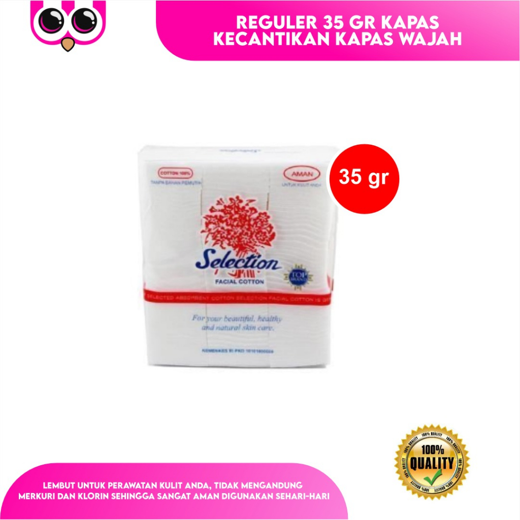 Jual REGULER 35 GR KAPAS SELECTION KECANTIKAN KAPAS WAJAH LEMBUT DAN ...