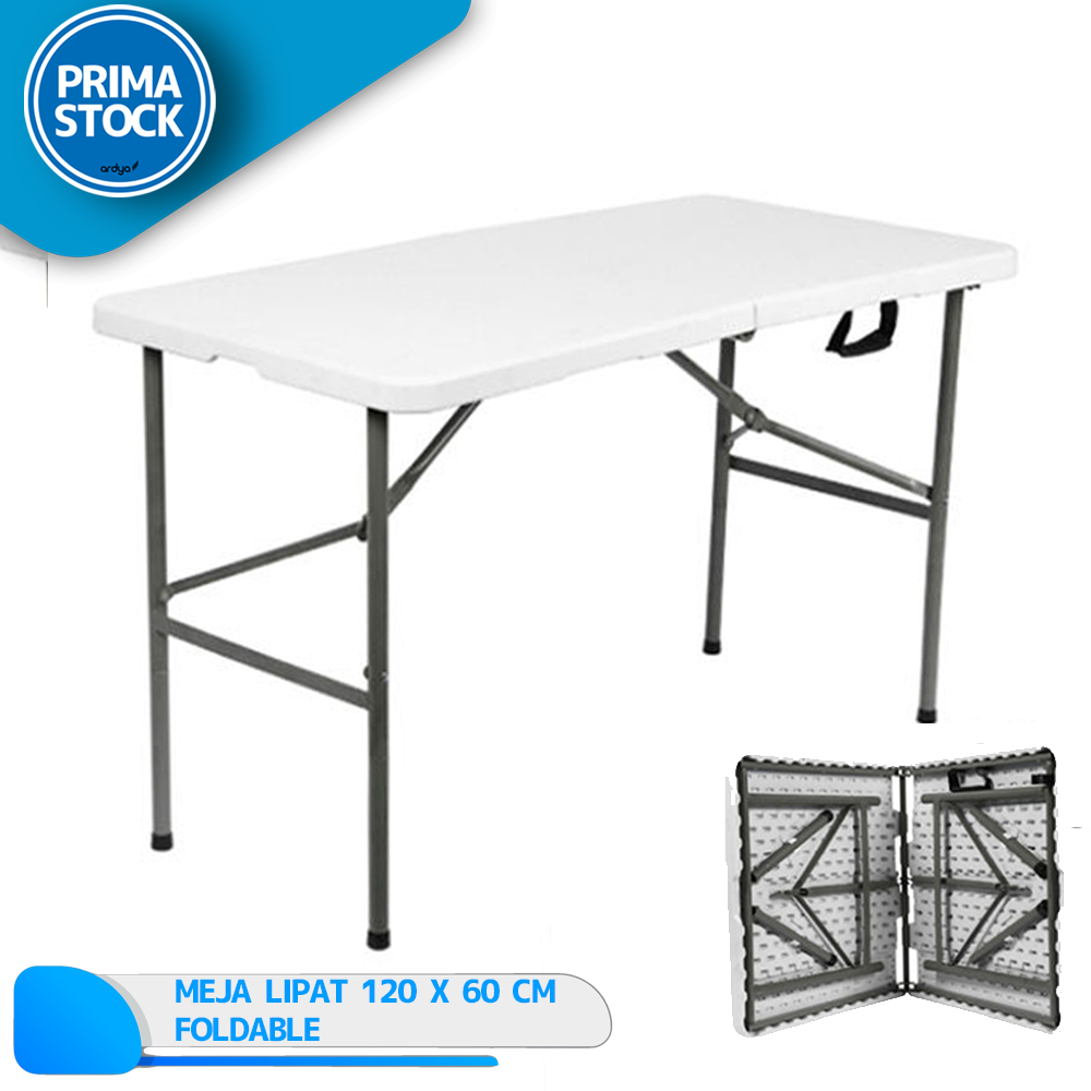 Jual MEJA MAKAN LIPAT FOLDING TABLE 120 X60 CM PORTABLE SERBA GUNA | Shopee Indonesia
