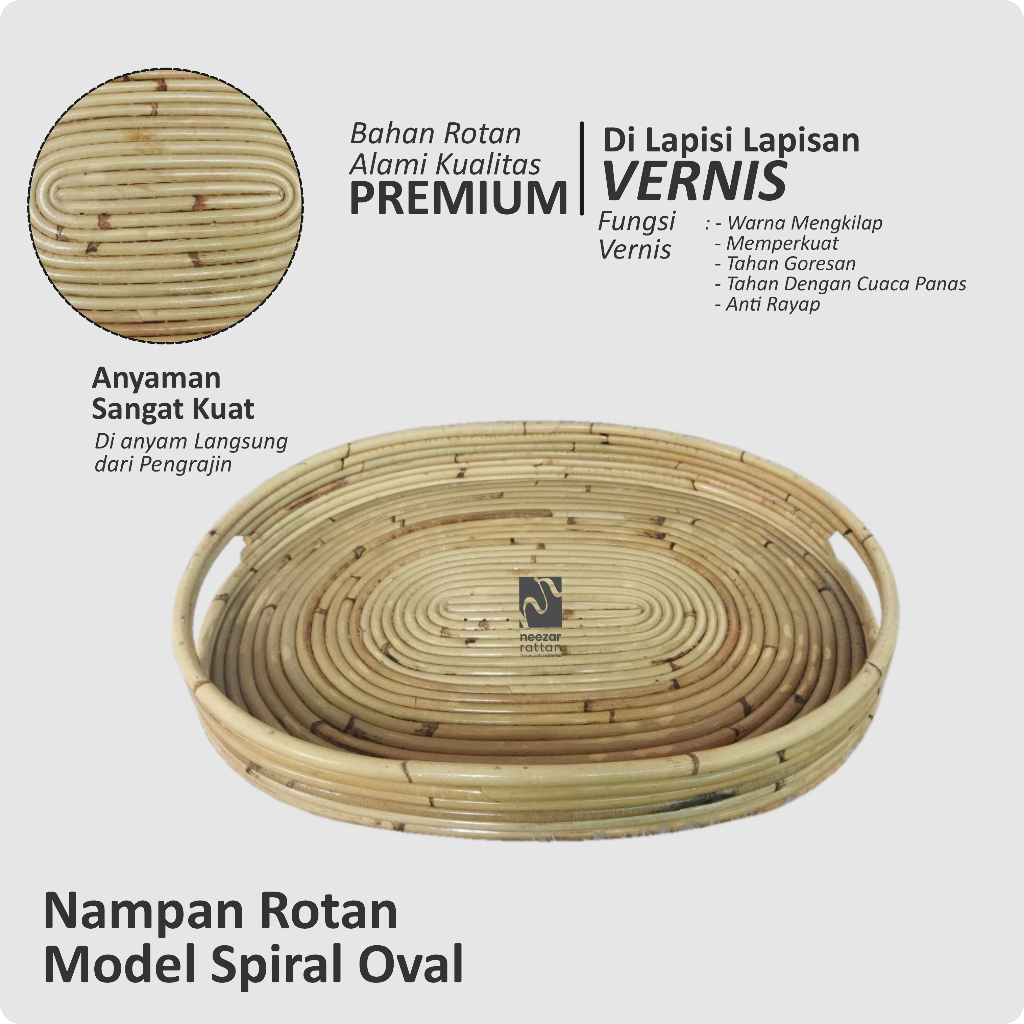 Jual Nampan Aesthetic Kayu Bulat Rotan Besar Vintage Korea Gold anyaman ...