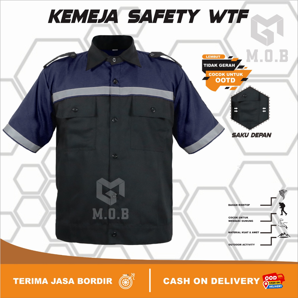 Jual KAMEJA SAFETY KOMBINASI KAMEJA KERJA KAMEJA PROYEK KAMEJA KERJA ...