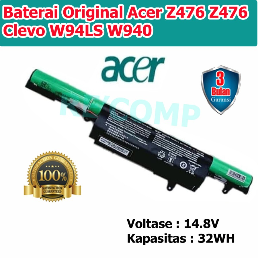 Jual Baterai Laptop ACER Z476 W940 W94 W940BAT W940BAT-4 original ...