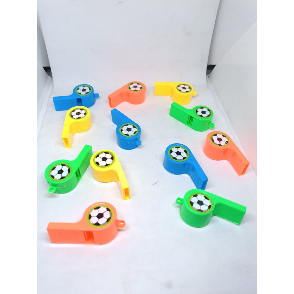 Jual MAINAN TIUP PLUIT WASIT BOLA PLASTIK WARNA WARNI 1 PAK ISI 12 PCS ...