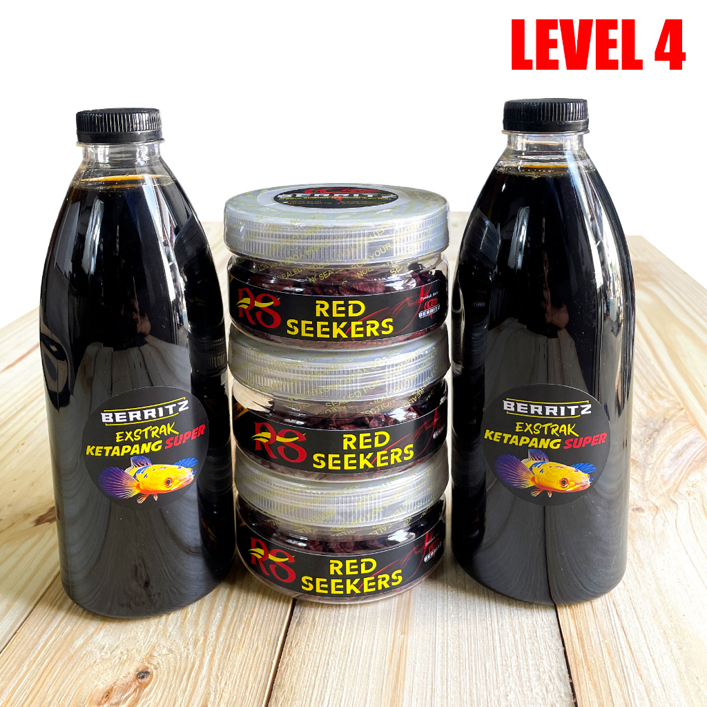 Jual PAKET HEMAT LEVEL 4 - Red Seekers Premium dan Ektrak Ketapang dari berritz Pakan ikan ...