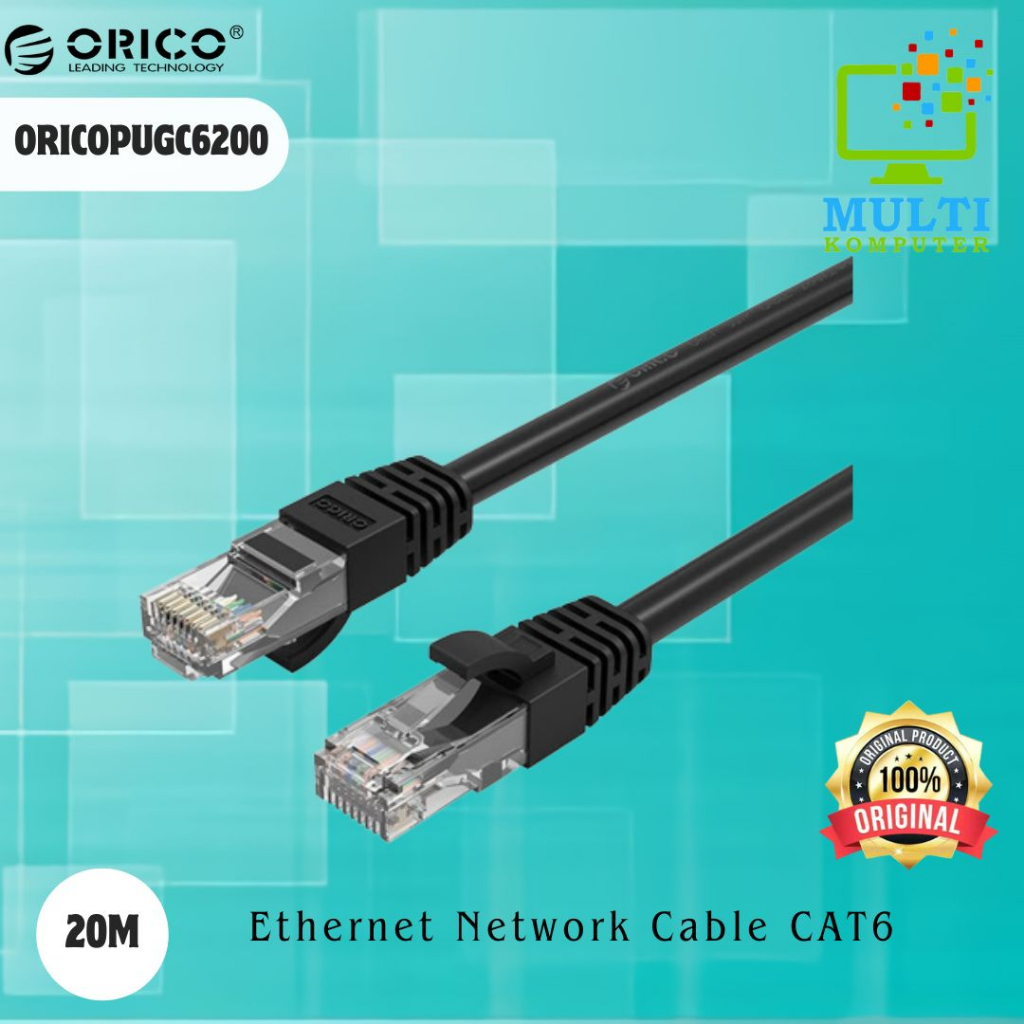 Jual Kabel LAN 20 Meter ORICO PUG-C6-200 RJ45 Ethernet Network Cable ...
