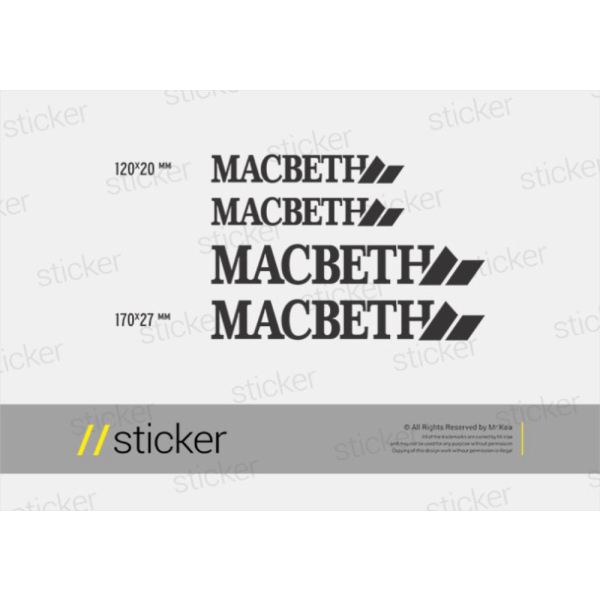 Jual STICKER CUTTING KACA MOBIL STIKER WINSHIELD KEREN LOGO Macbeth 01 ...