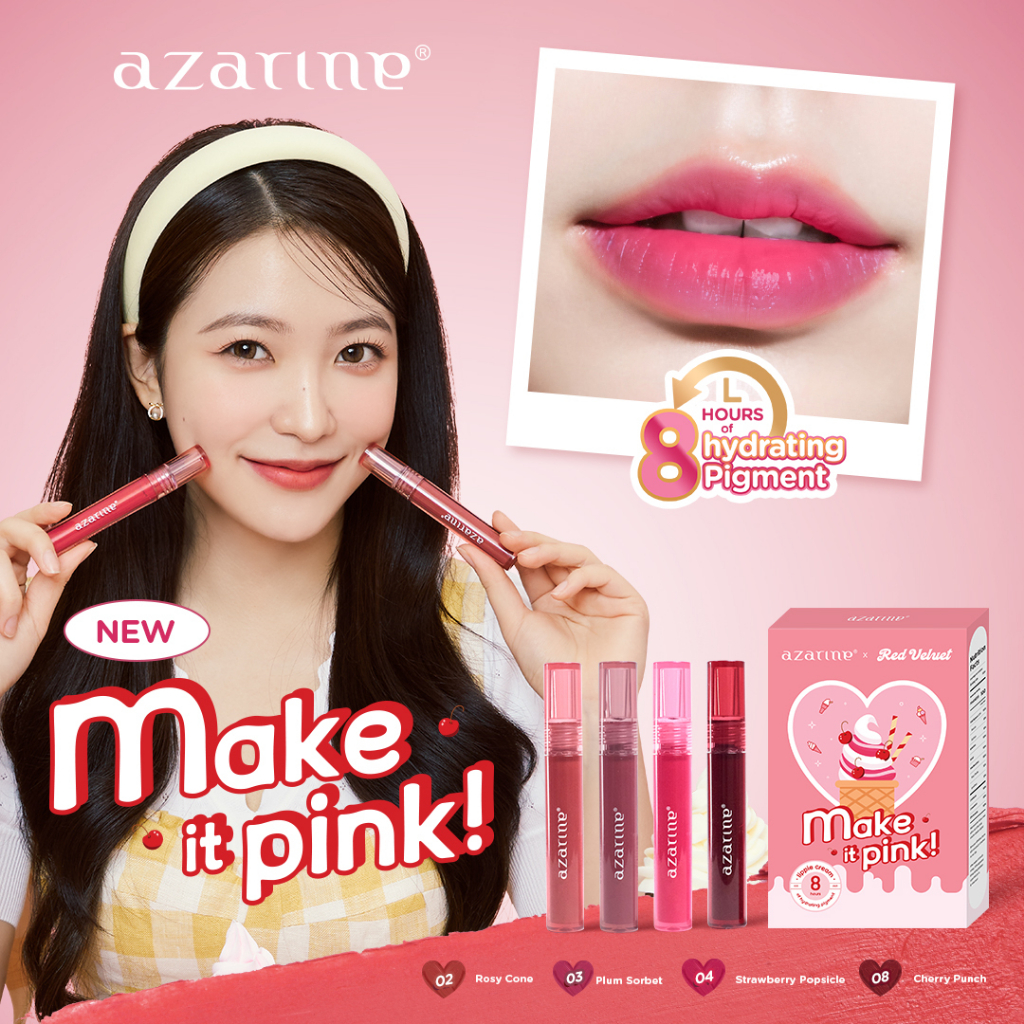Jual [Azarine x Red Velvet] Velvety Lippie Cream Lightweight Lip Velvet ...