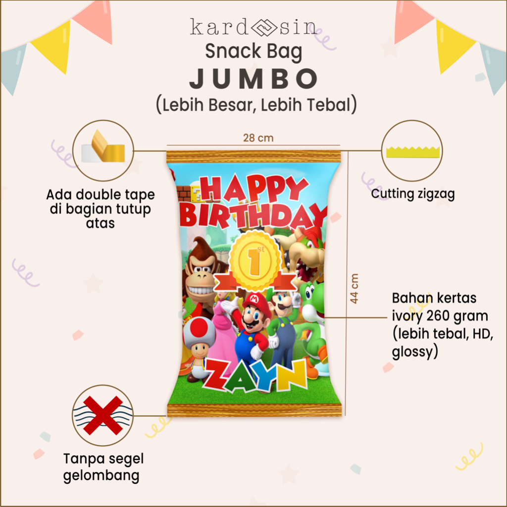 Jual [JUMBO] BIRTHDAY SNACK BAG ULANG TAHUN ULANG TAUN HAPPY HADIAH ...