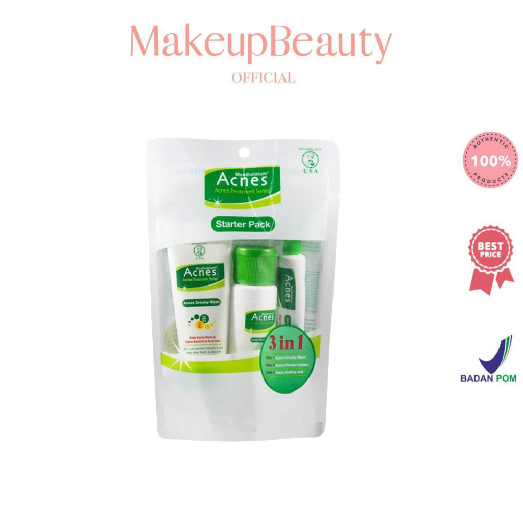 Jual ACNES Starter Pack Wajah Muka Jerawat 3 in 1 | Shopee Indonesia