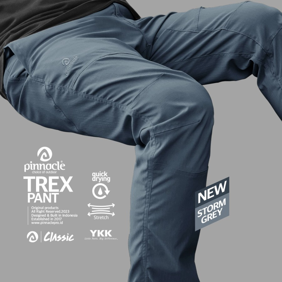 Jual Pinnacle Pro Official Trex Classic Pant - Storm Grey | Shopee ...