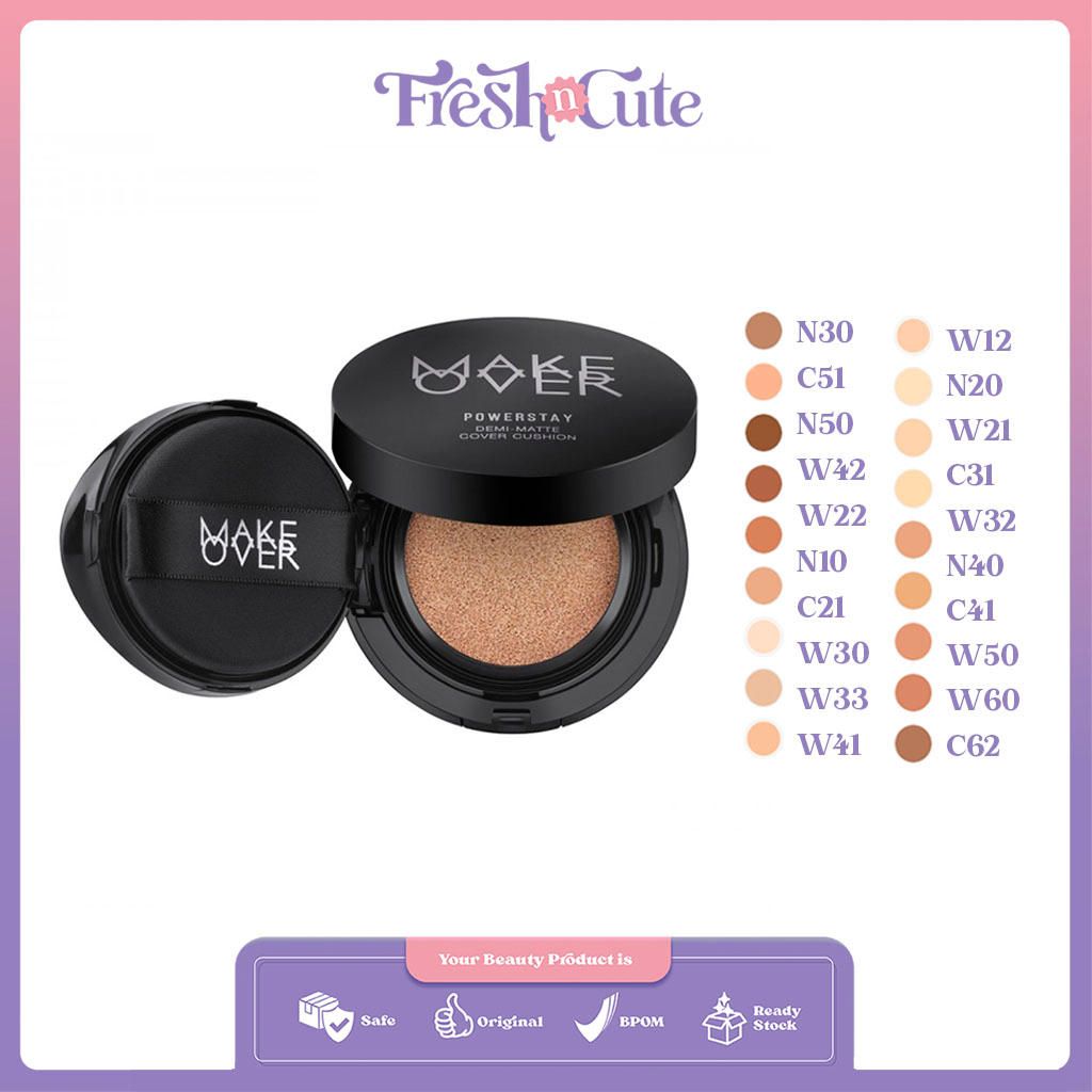 Jual MAKE OVER - Powerstay Demi Matte Cover Cushion | Shopee Indonesia