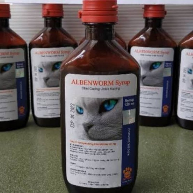 Jual Albenworm Cat Syrup 120ml Obat Cacing Kucing Cacingan Sirup Alben ...