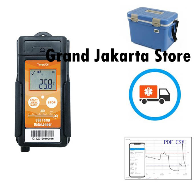 Jual Ultra Low Temperature Data Logger -80C +70C Tzone TempU06 Ice PC ...