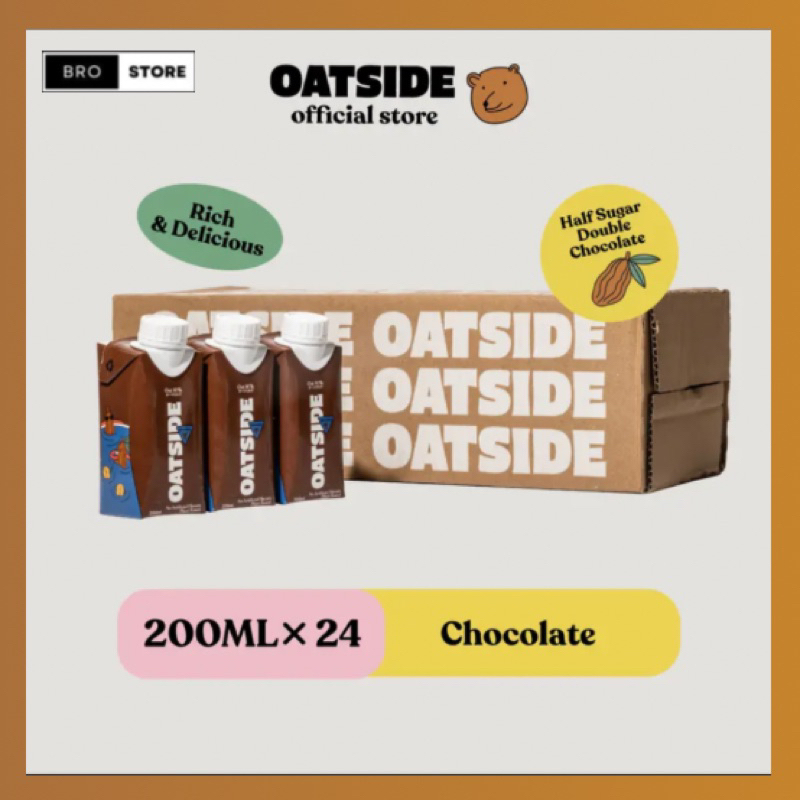 Jual OATSIDE MINI CAP 1 KARTON - Oat Milk Chocolate 200 ML | Shopee ...