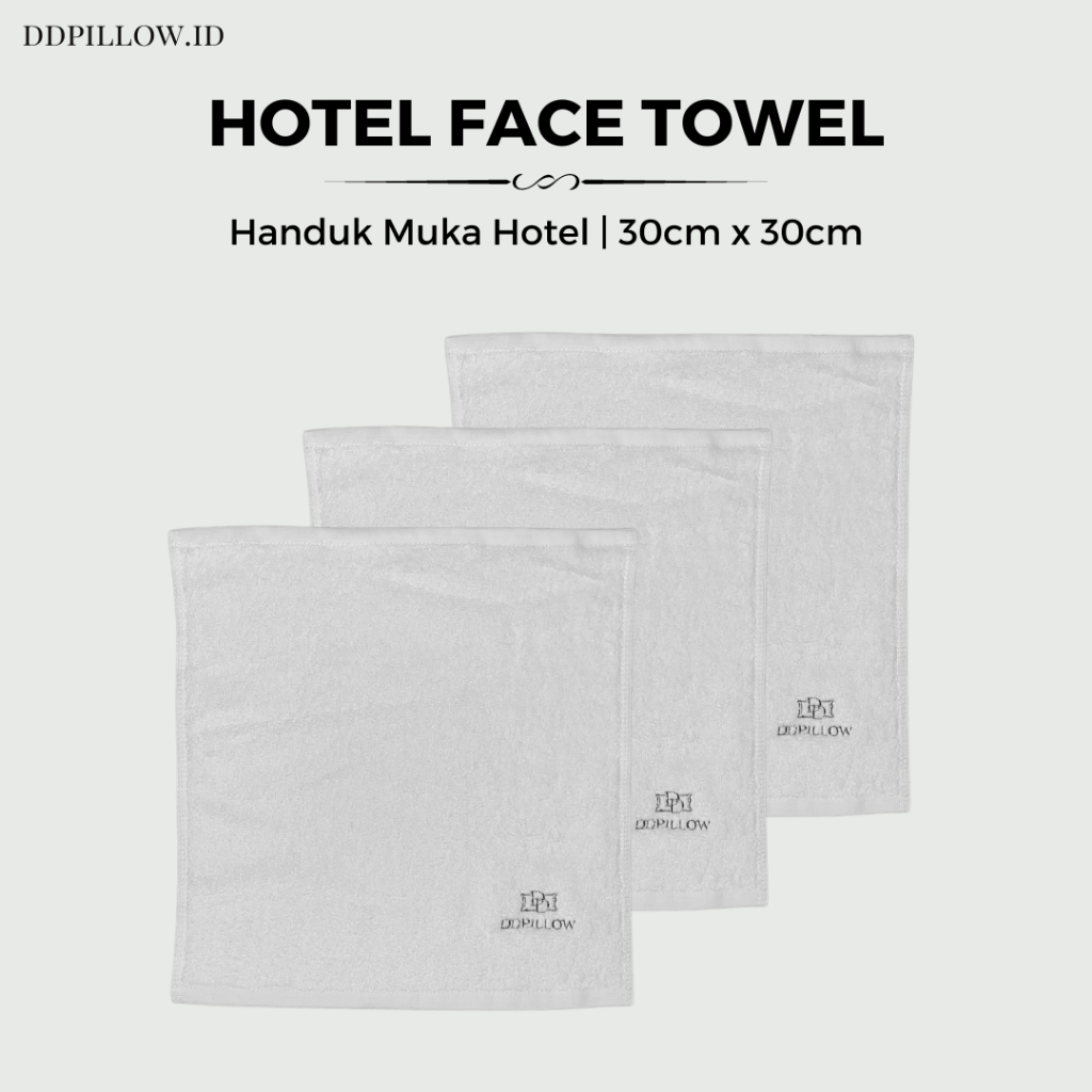 Jual Handuk Muka Hotel / Face Towel Hotel DDPillow uk 30cm x 30cm ...