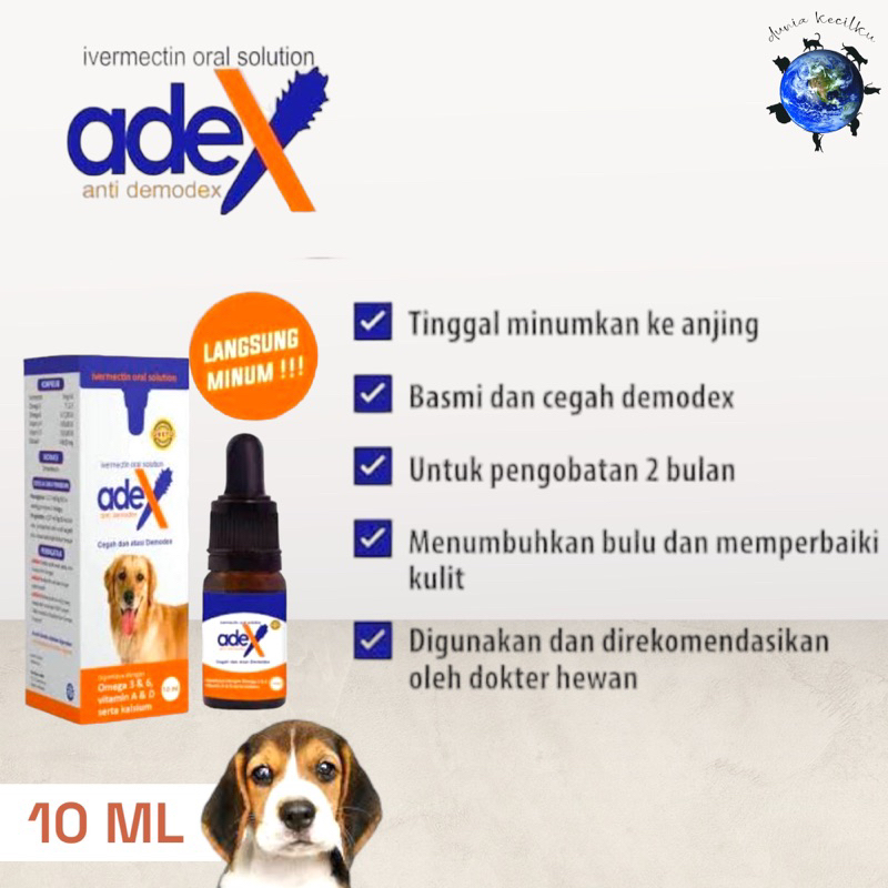 Jual Adex Demodex Sirup Atasi Demodex / Kudis / Kurap / Koreng Untuk Anjing 10ml | Shopee Indonesia