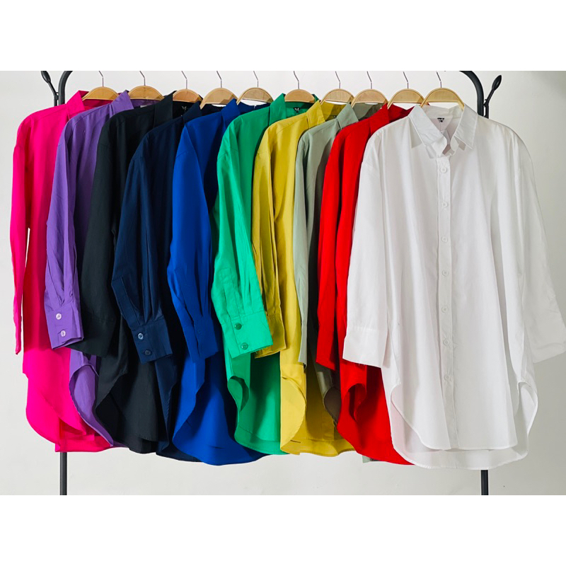 Jual kemeja basic katun poplin cotton adem Ld120-XXL katun premium ...
