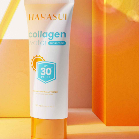 Jual HANASUI Collagen Water Sunscreen SPF 30 PA+ Sunblock Wajah ...