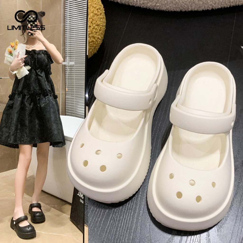 Jual Sepatu Sandal Wanita Dewasa INARA Kekinian Platform Sandal Korean ...