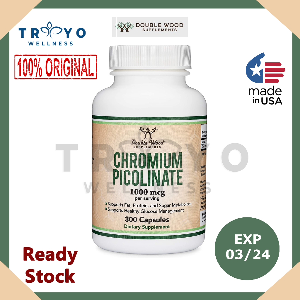 Jual Chromium Picolinate Doublewood 500 mcg 300 kapsul Kromium ...