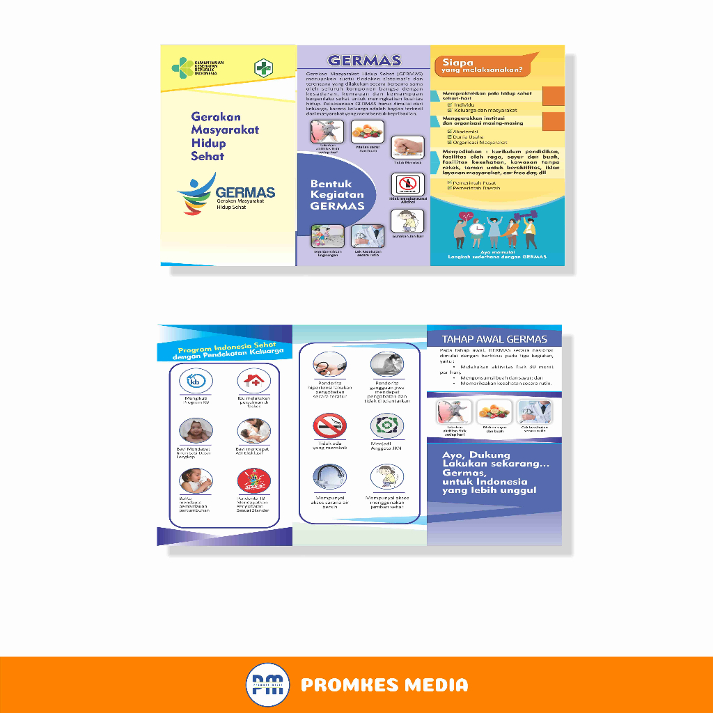Jual Leaflet / Brosur GERMAS : Gerakan Masyarakat Hidup Sehat | Shopee ...