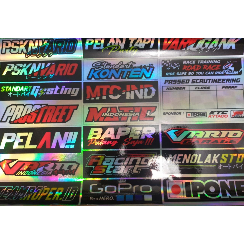 Jual STICKER RACING STICKER PACK STICKER PAPANAN STICKER TUMPUKAN ...