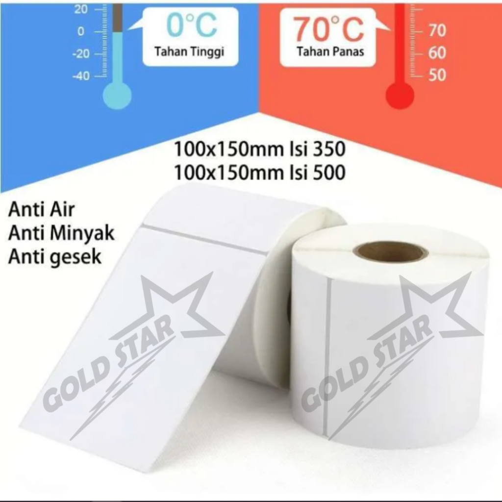 Jual Kertas Label Thermal Paper Sticker Label Barcode Stiker Resi Tempel Isi 500 | Shopee Indonesia