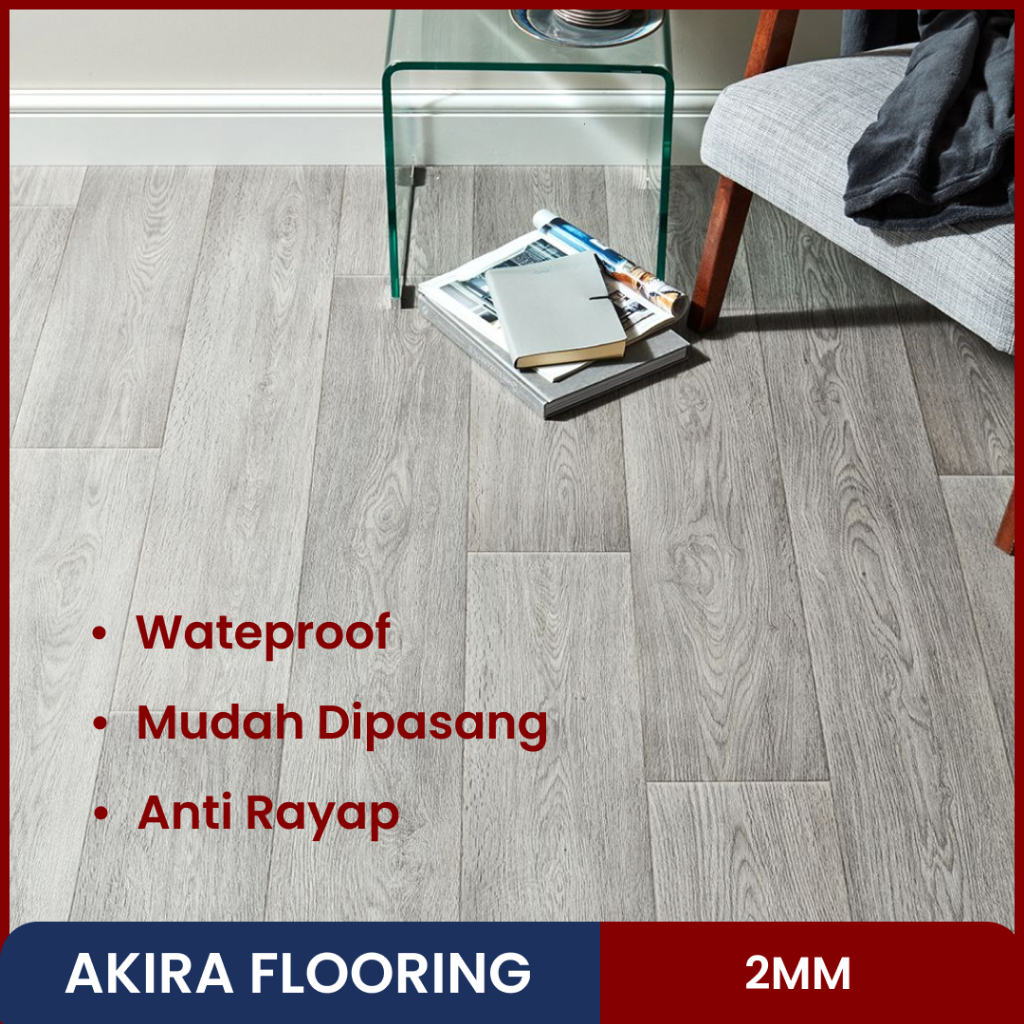 Jual Akira Vinyl Flooring | Lantai Vinyl | Lantai Kayu PVC | 1 Box isi 24psc | Shopee Indonesia