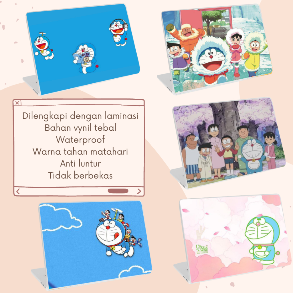 Jual Garskin Sticker Laptop Cover Protector Doraemon Notebook Skin ...
