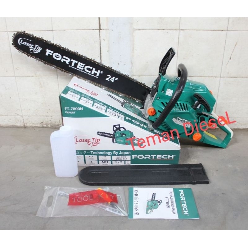 Jual Chainsaw Fortech FT 7800N Bar laser 24" Mesin senso Fortech FT ...
