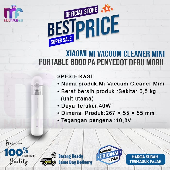 Jual Xiaomi Mi Vacuum Cleaner Mini Portable 6000 Pa Penyedot Debu Mobil ...