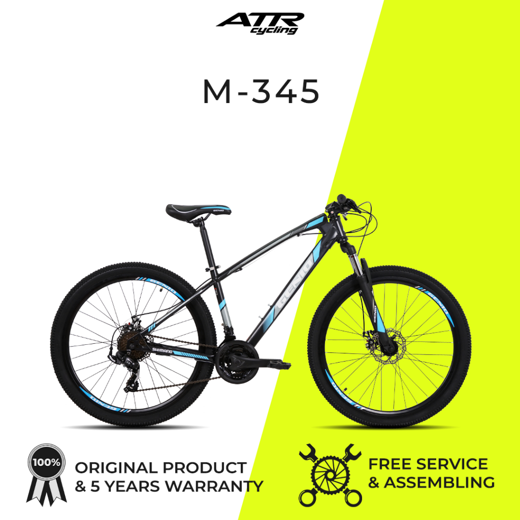 Jual SEPEDA GUNUNG MTB M-345 27,5-24SP GENIO (9)GY-BL-GY | Shopee Indonesia