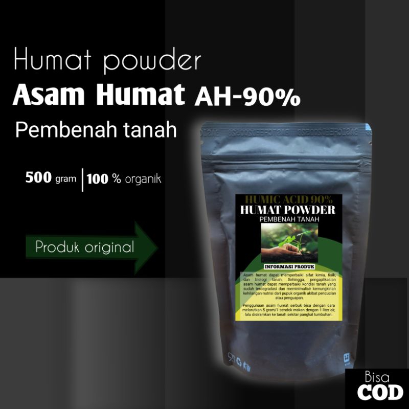 Jual Pupuk Asam Humat Pembenah Tanah Original untuk tanaman Cabai Padi dan lain nya isi 500 gram ...