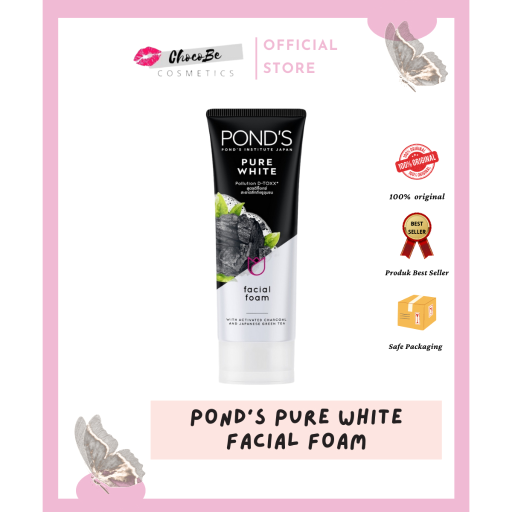 Jual Ponds Pure White Mineral Facial Foam with Activated Charcoal ...