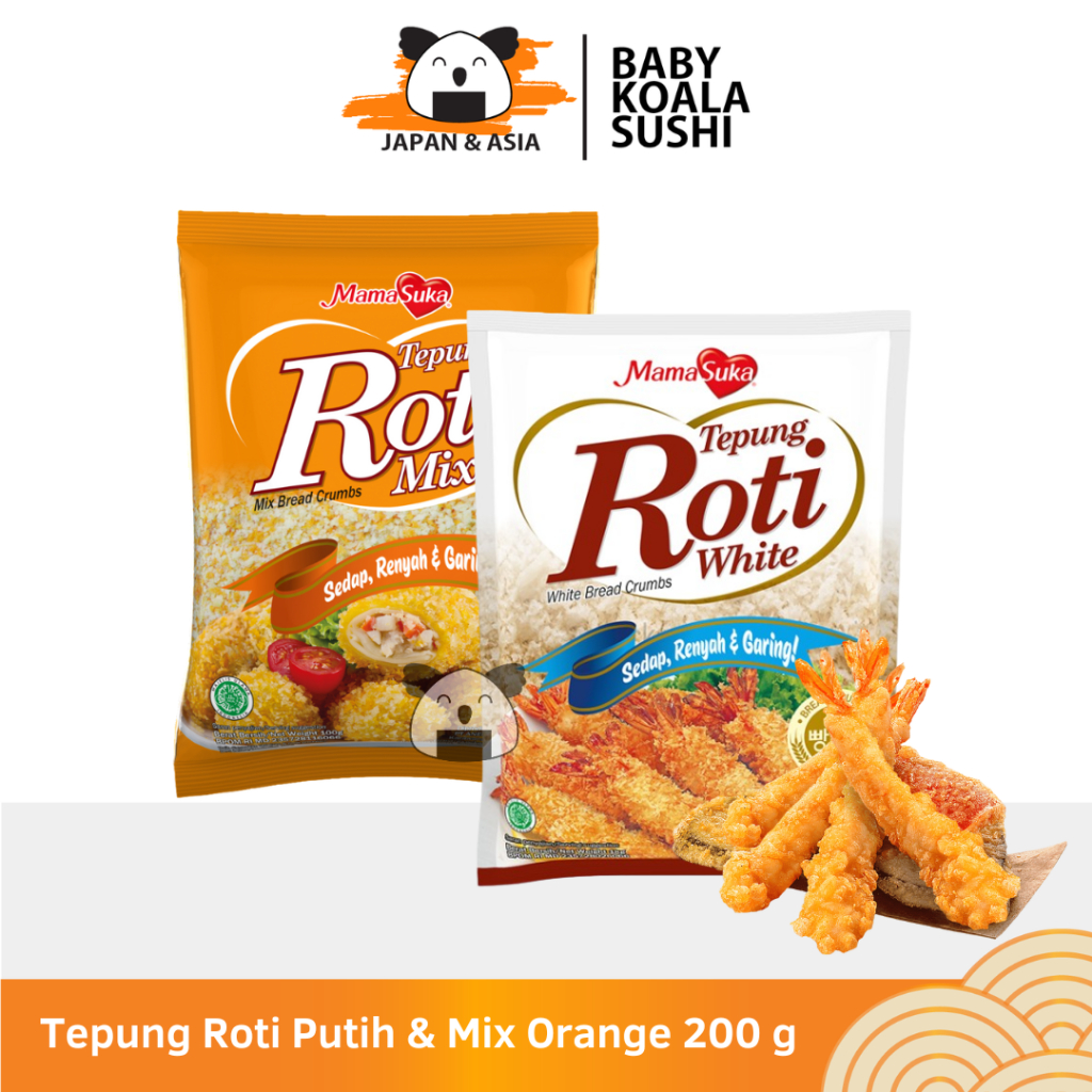 Jual MAMASUKA PANKO Mix ORANGE & Putih Tepung Roti Ekonomis 200 g Halal ...
