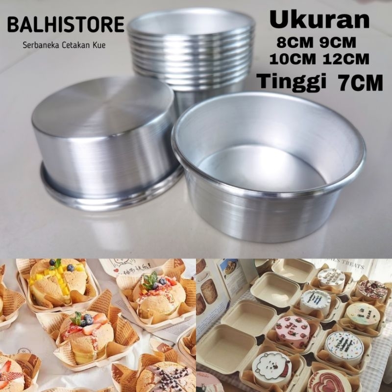 Jual Cetakan Kue Bulat Kecil / Loyang Kue Cheesecake Aluminium Tinggi ...