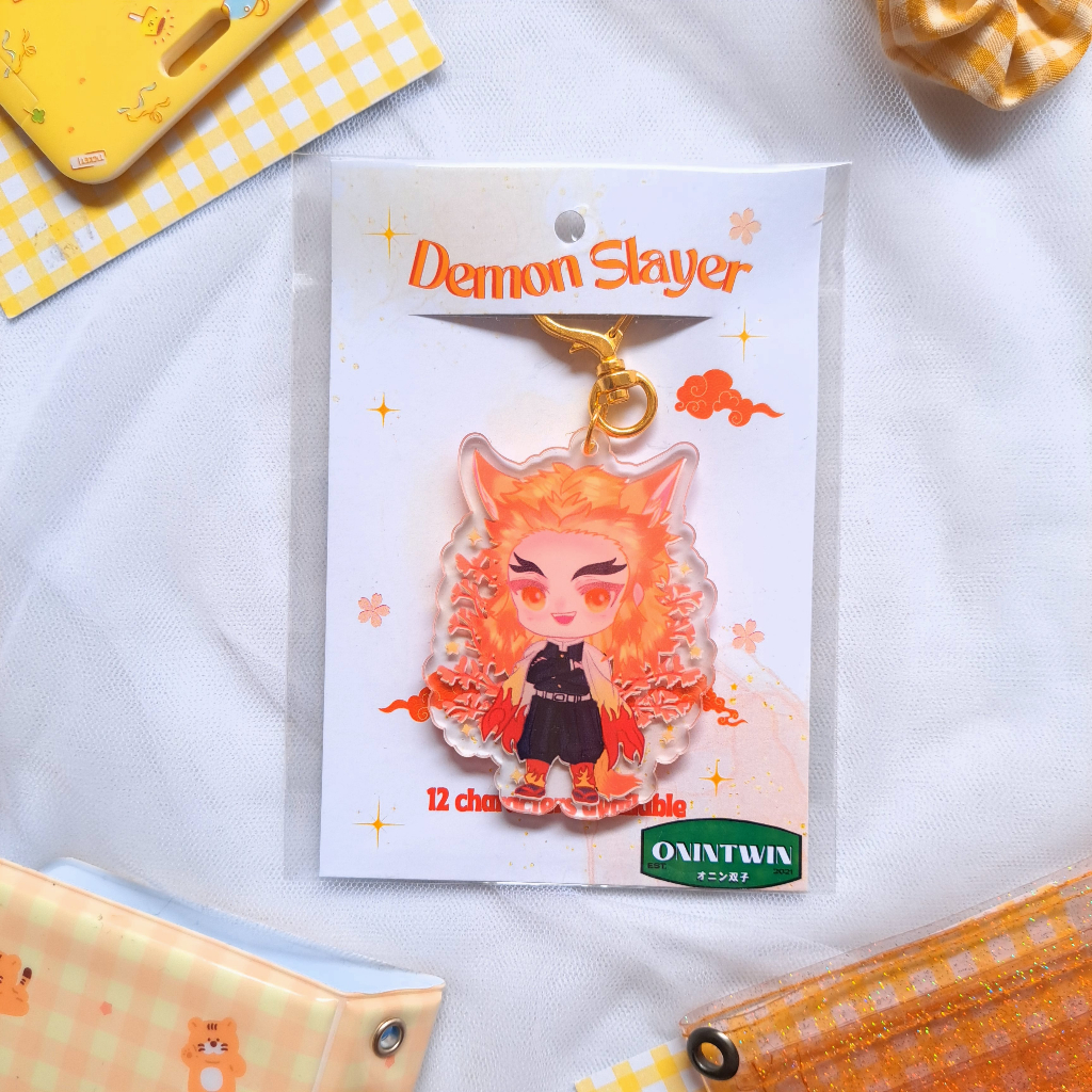 Jual Demon slayer x youkai edition keychain by Onintwin / KNY / kimetsu ...