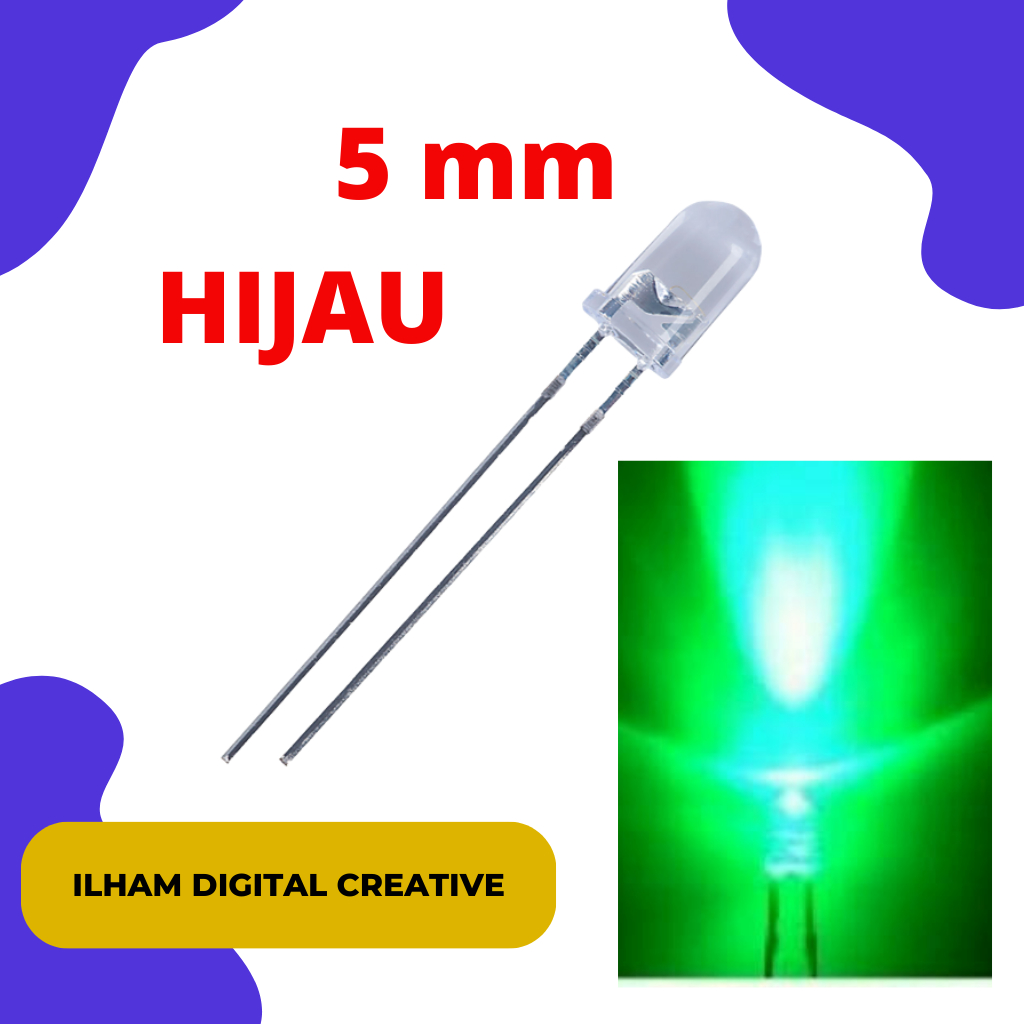 Jual Lampu Led 5mm warna hijau | Shopee Indonesia