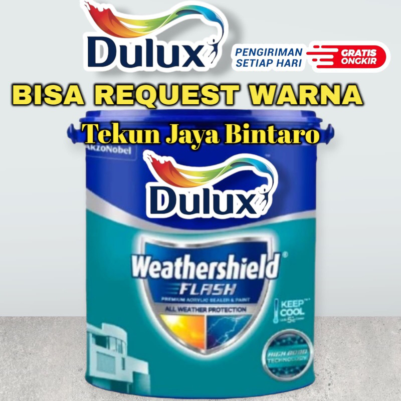 Jual Dulux Weathershield Flash 2 5 Liter Bisa Request Warna Shopee