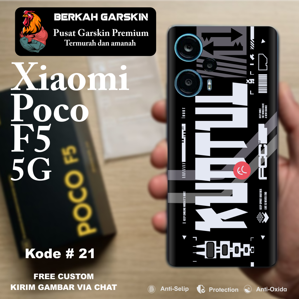 Jual Garskin Stiker XIAOMI POCO F5 Motif 21-25 Bisa Request Gambar ISI ...