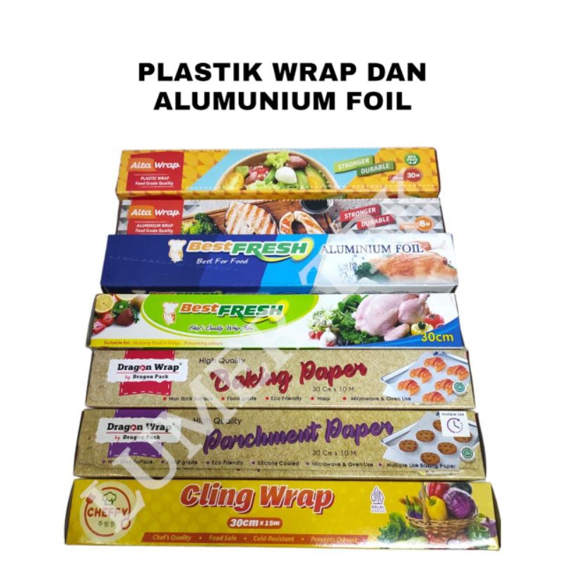Jual BAKING PAPER/ALUMUNIUM FOIL/PLASTIK WRAPPING/WRAP/BEST FREST ...