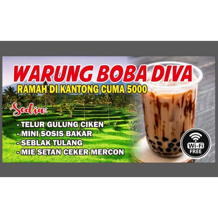 Jual Spanduk Boba Keren | Shopee Indonesia